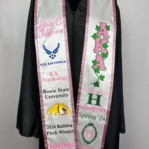 Pre-design Alpha Kappa Alpha/ Collegiate Graduation Stole - Etsy