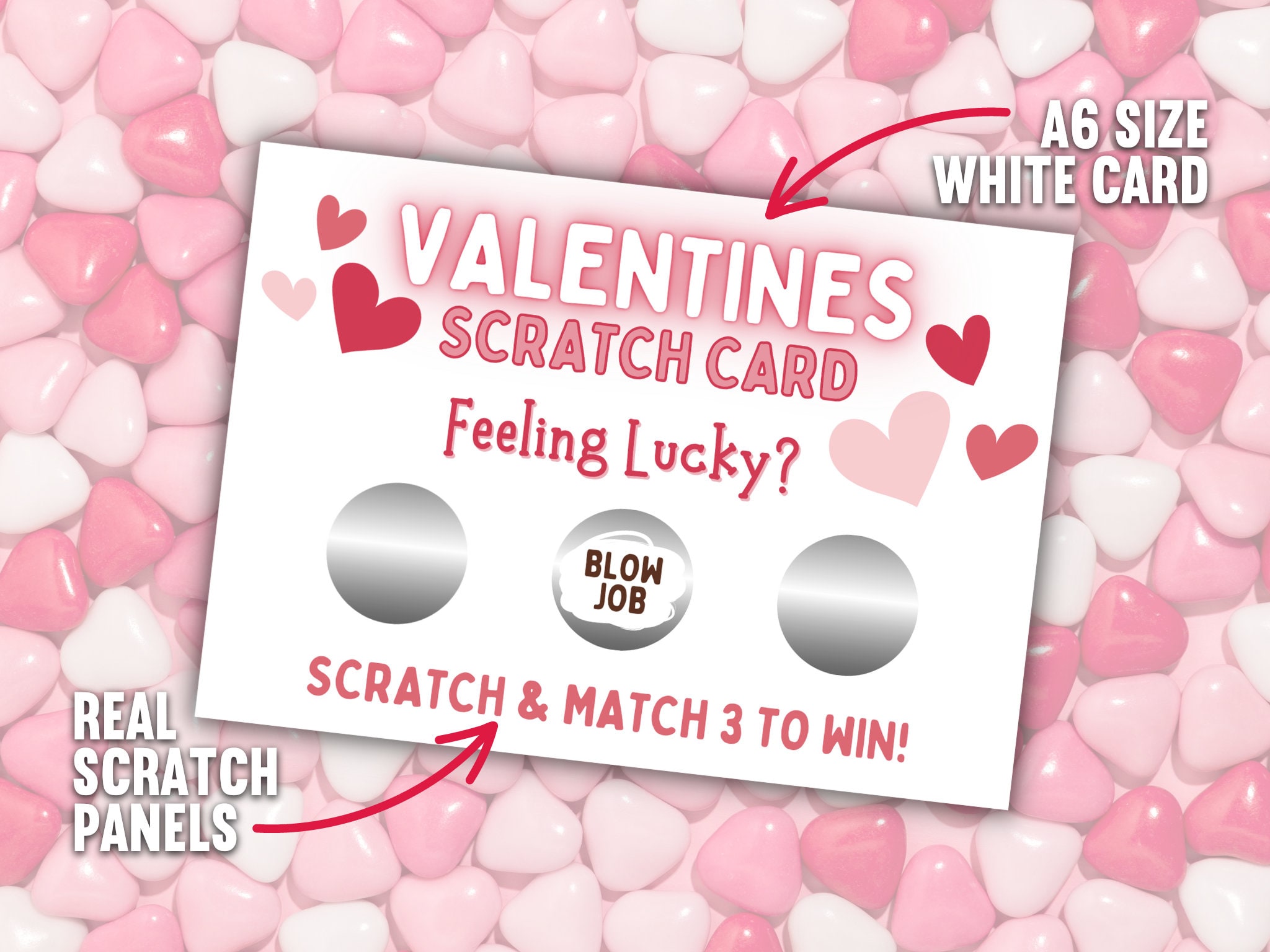 Funny Rude Valentines Scratch Card | Rude Valentines Gift, Surprise ...