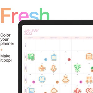 Colorful Digital Stickers for Goodnotes, iPad Stickers, Digital Sticker ...