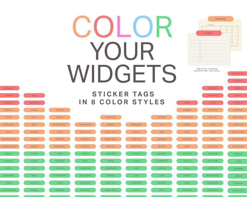 Colorful Digital Stickers for Goodnotes Ipad Stickers - Etsy