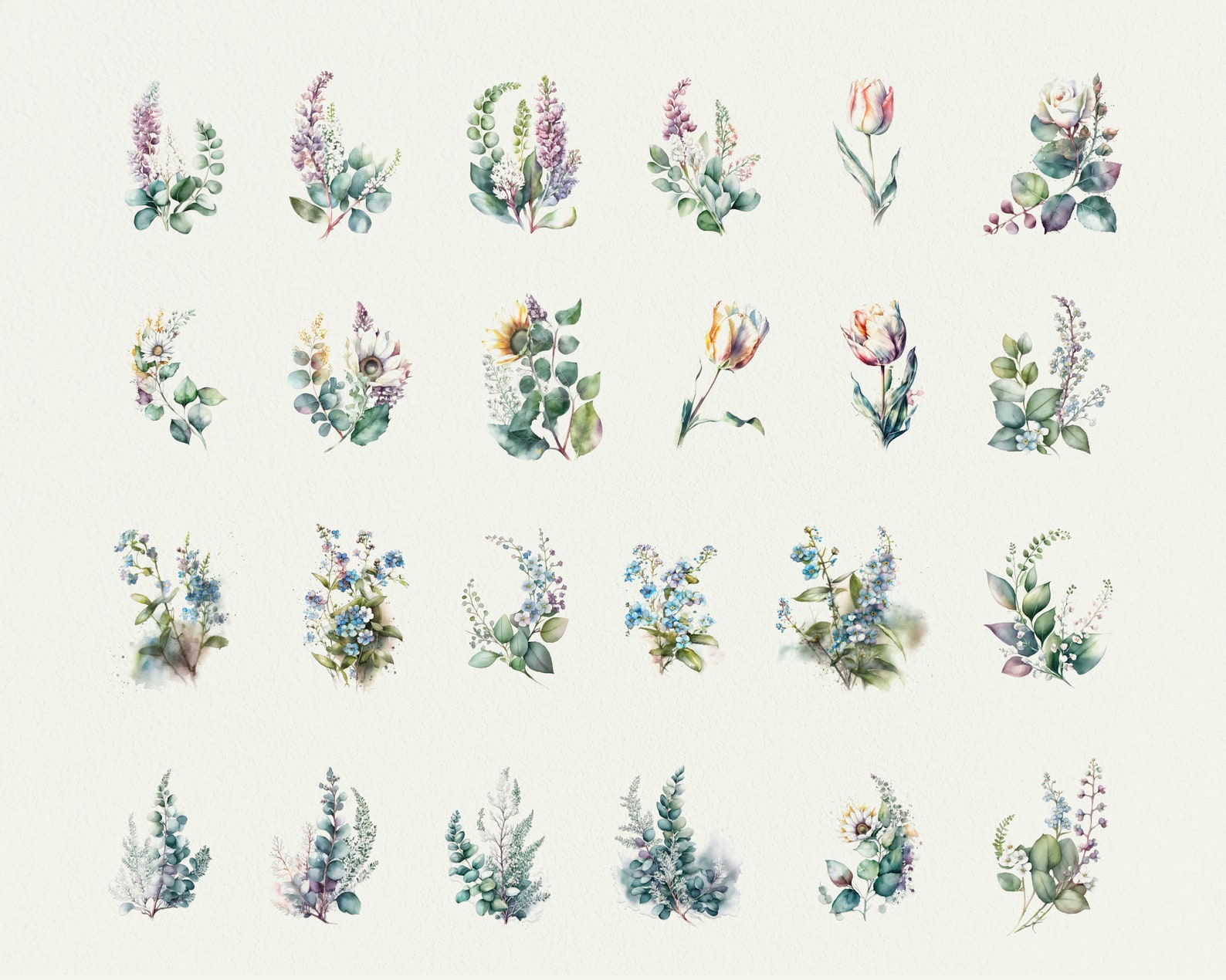 Floral Digital Sticker Pack for Goodnotes in Watercolor Style for iPad ...