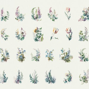 Floral Digital Sticker Pack for Goodnotes in Watercolor Style for iPad ...