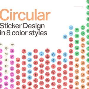 Colorful Digital Stickers for Goodnotes, iPad Stickers, Digital Sticker ...