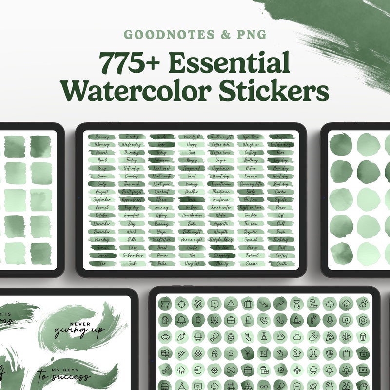 Green Aesthetic Stickers - Etsy
