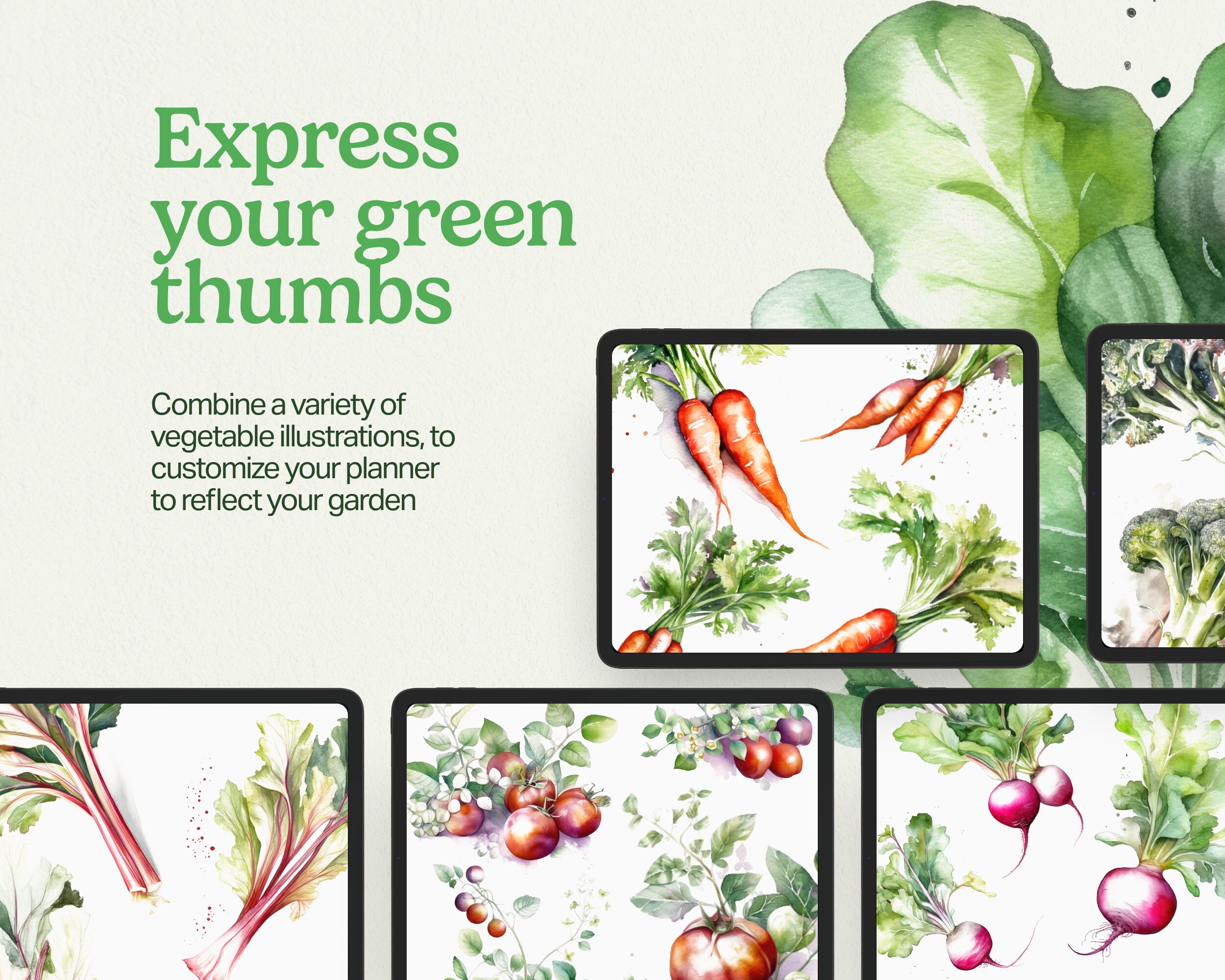 Digital Stickers | Garden Vegetables Artsy Cottagecore Sticker Pack for ...