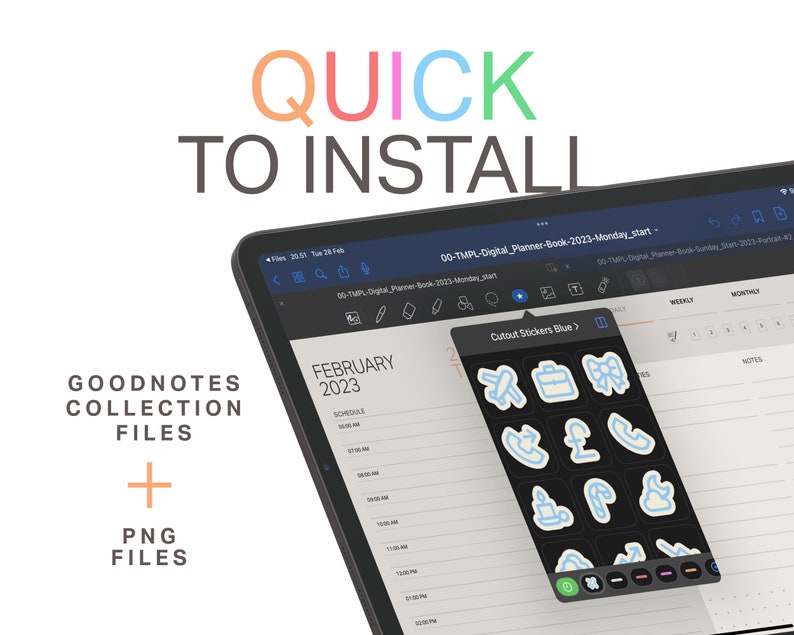 Colorful Digital Stickers for Goodnotes Ipad Stickers - Etsy