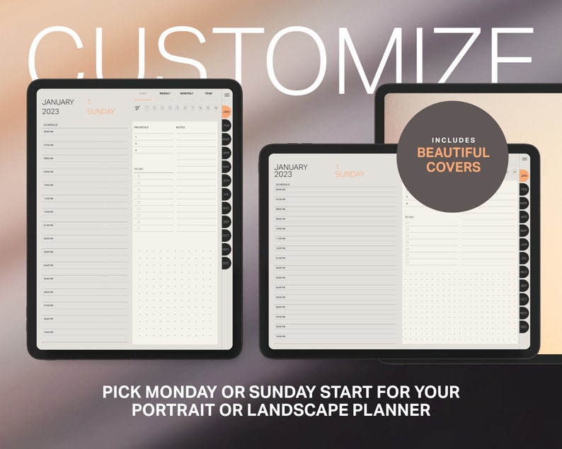 Digital Planner 2023 Bundle Simple Bundle Dated Planner With - Etsy