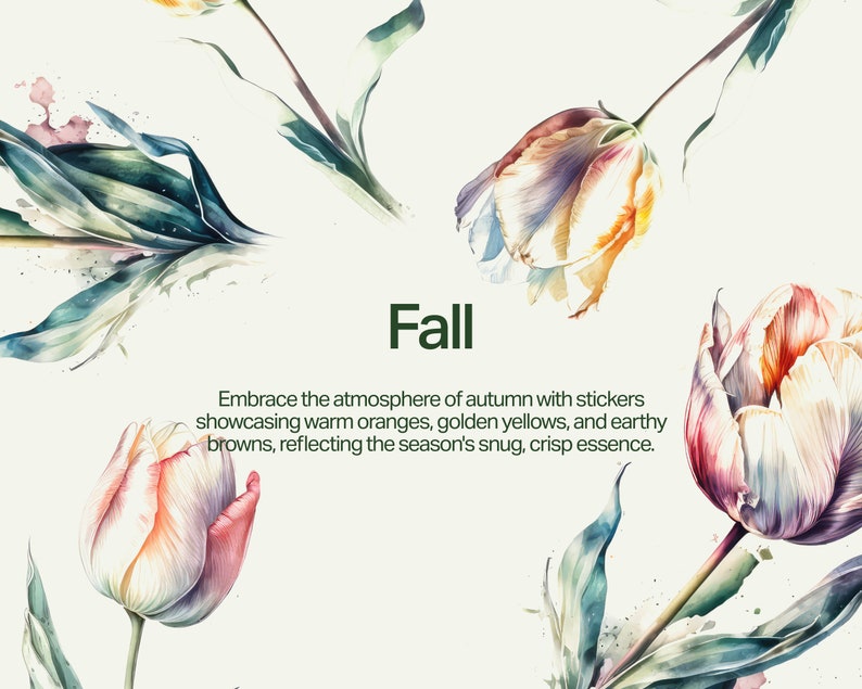 Floral Digital Sticker Pack for Goodnotes in Watercolor Style for iPad ...