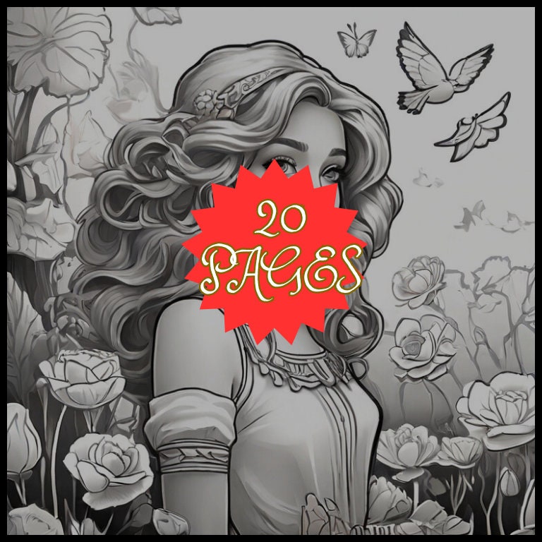 Intricate Cartoon Characters Coloring Book - Etsy