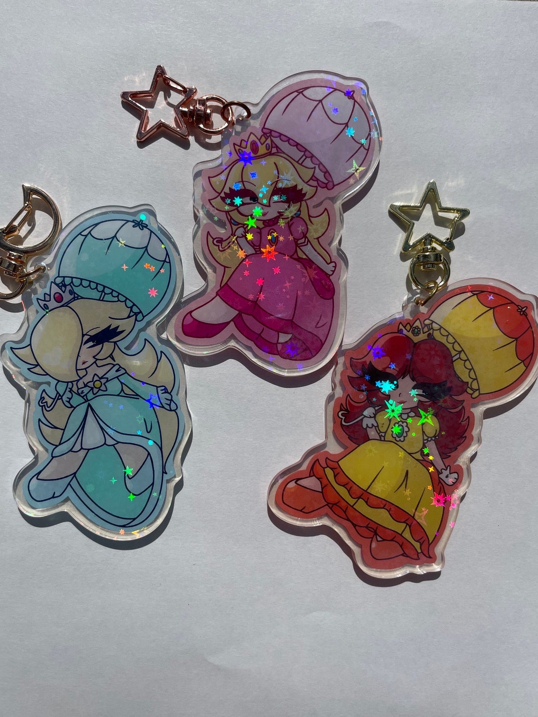 Super Mario Princess Keychains - Etsy