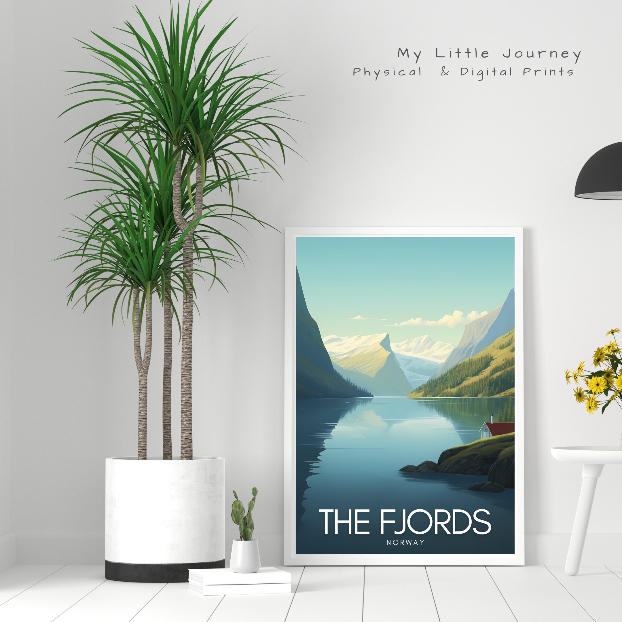 FJORDS De Norvège Paysage Vintage Poster vendu par Jeannette Offbeat ...