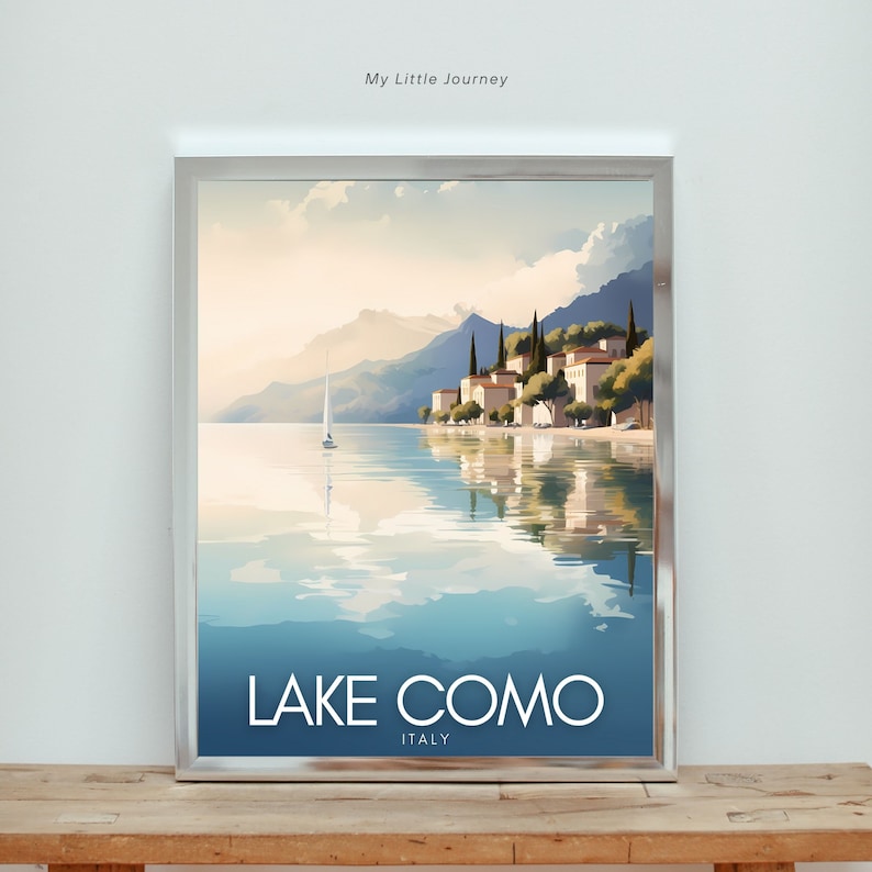 LAKE COMO Poster | Lago Di Como Print | Italy Travel Poster Print ...
