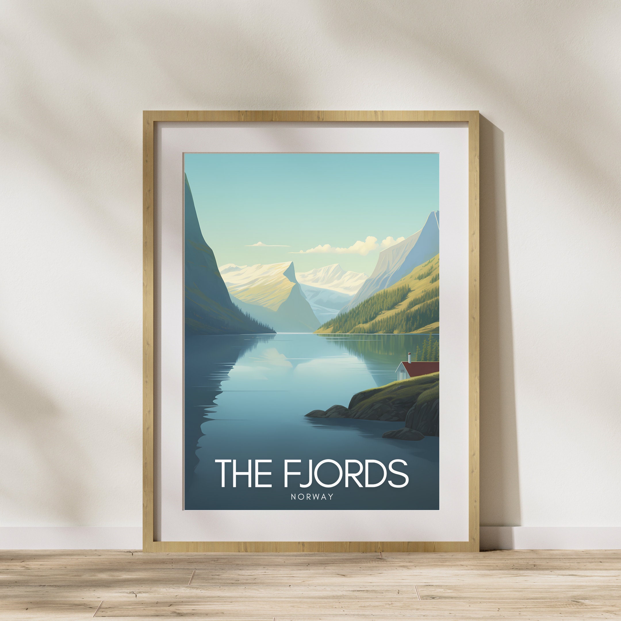 FJORDS De Norvège Paysage Vintage Poster vendu par Jeannette Offbeat ...