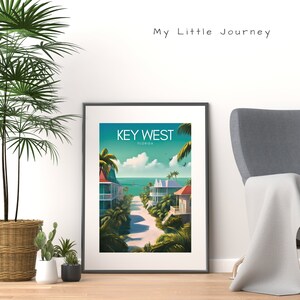 KEY WEST Print, Florida Keys Islands Wall Art, Key West Poster, USA ...