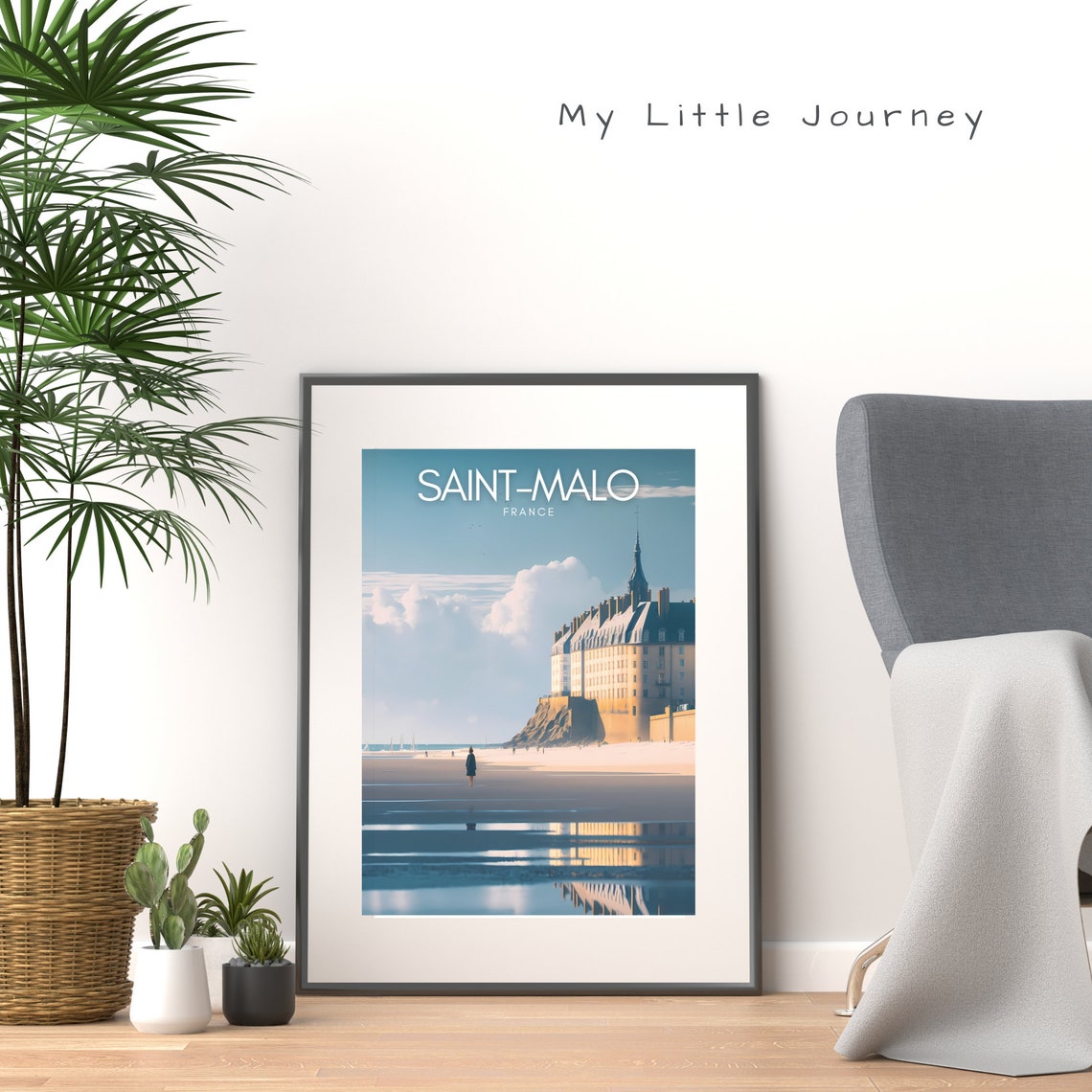 SAINT-MALO Poster | Saint Malo Affiche | France Travel Print | France ...