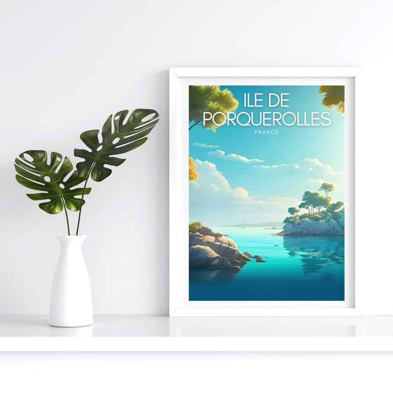 PORQUEROLLES Poster Porquerolles Island Print South of France Print France Travel Poster ...
