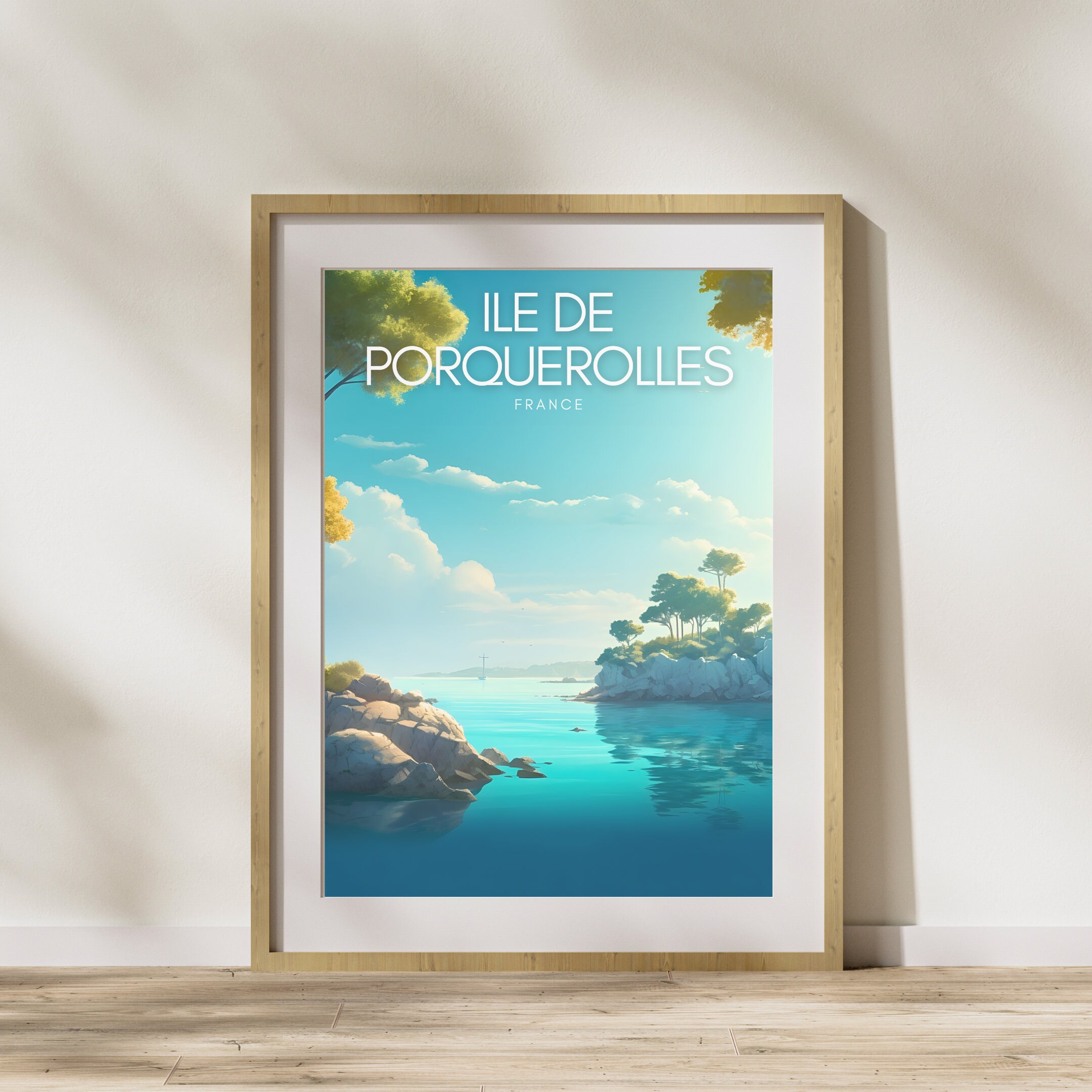 PORQUEROLLES Poster Porquerolles Island Print South of France Print France Travel Poster ...