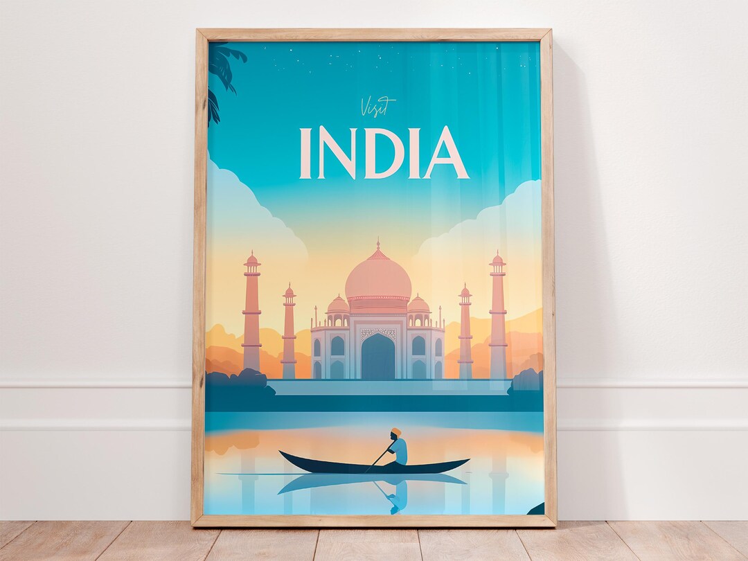 Minimalist India Poster, Modern Indian Wall Art, Simple India Decor ...