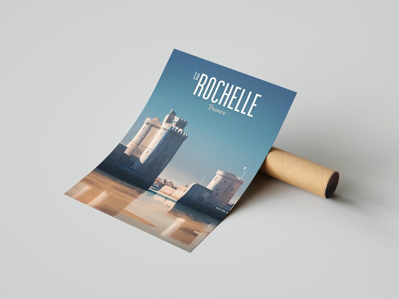 La Rochelle Poster France, French Coastal City Art, Vintage La Rochelle ...