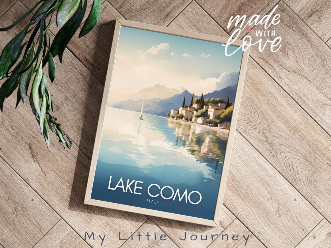 LAKE COMO Poster | Lago Di Como Print | Italy Travel Poster Print ...