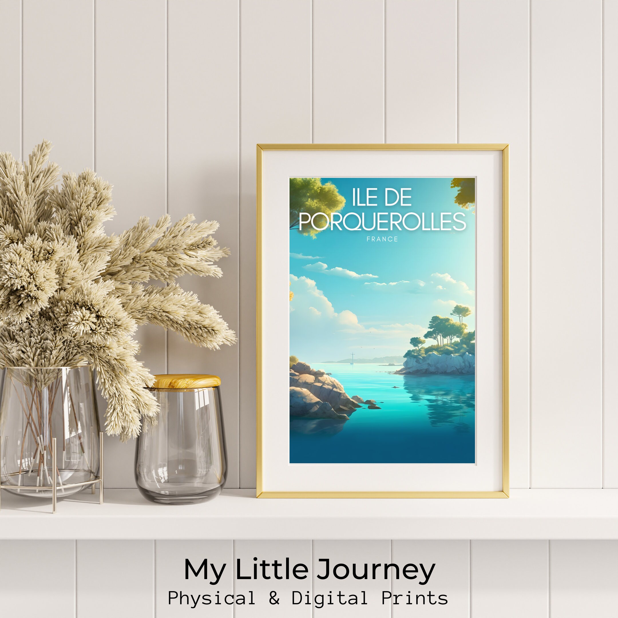 PORQUEROLLES Poster Porquerolles Island Print South of France Print France Travel Poster ...