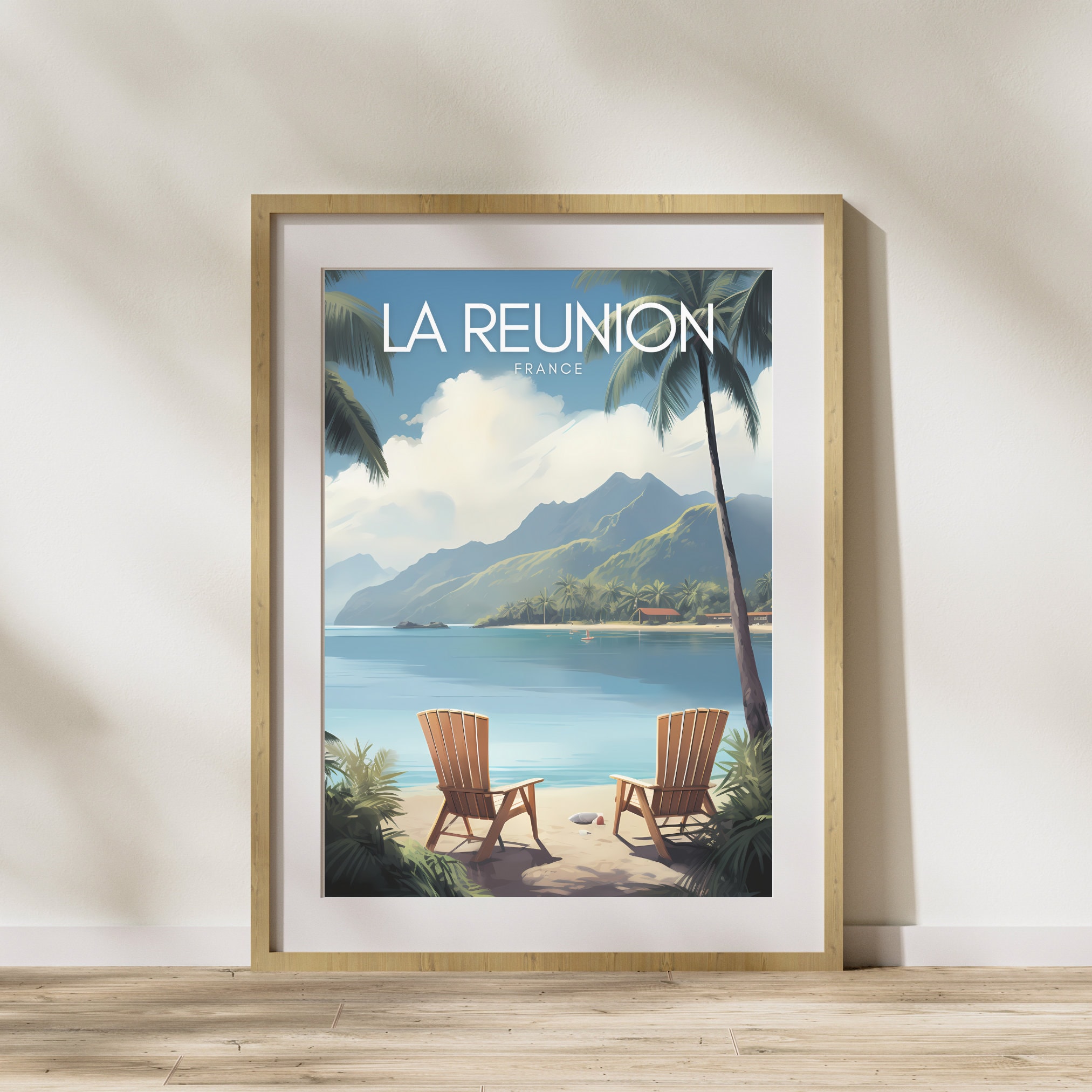 REUNION Island Print Travel Poster Ile De La Réunion - Etsy
