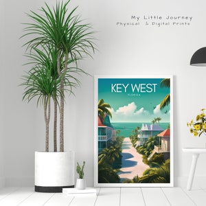 KEY WEST Print, Florida Keys Islands Wall Art, Key West Poster, USA ...