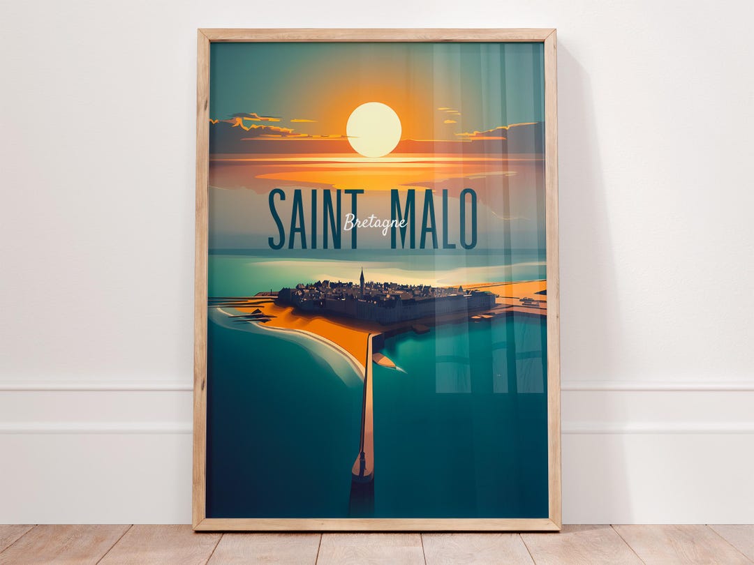 Saint-malo Poster, Brittany Wall Art, French Coastal Decor, Vintage ...