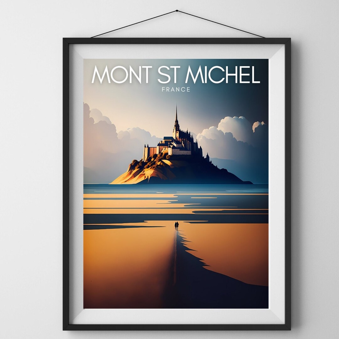 MONT SAINT MICHEL Poster France Wall Art Print Mont - Etsy