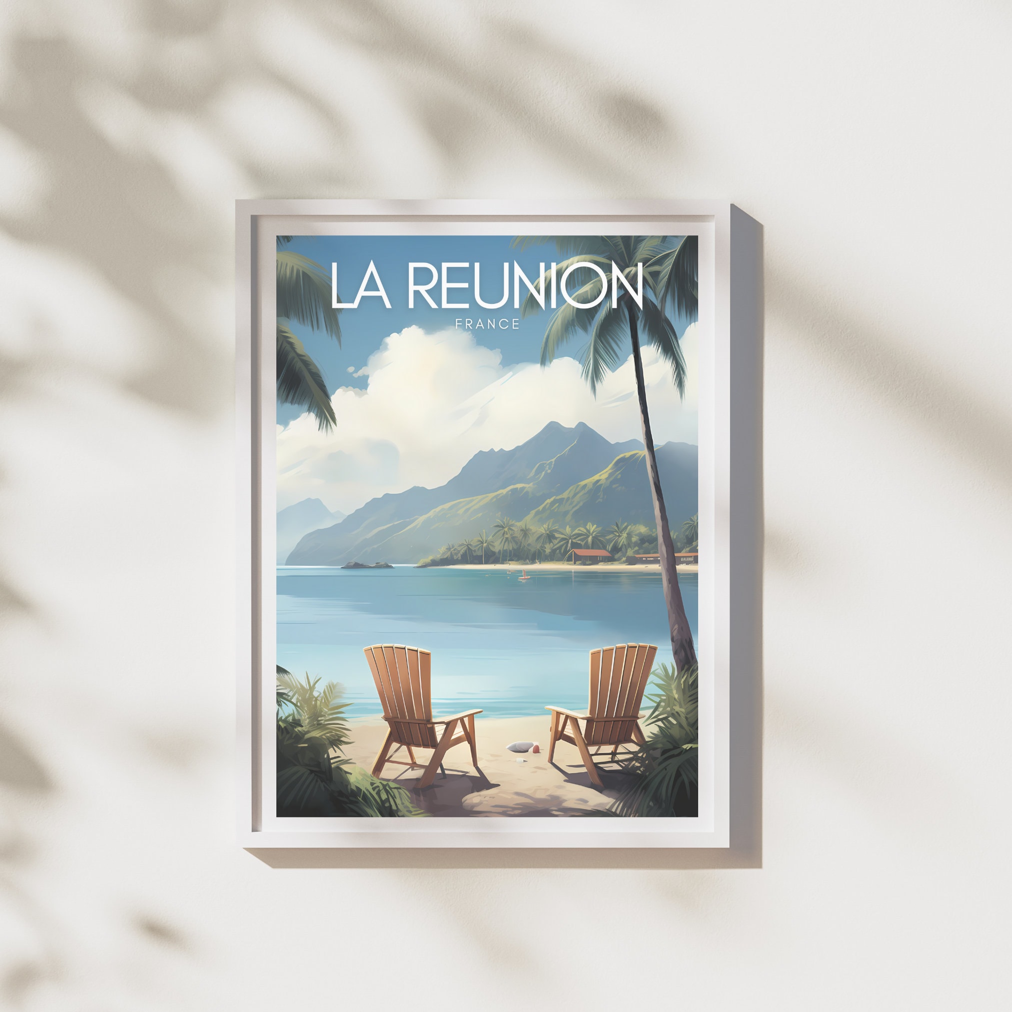 REUNION Island Print Travel Poster Ile De La Réunion - Etsy