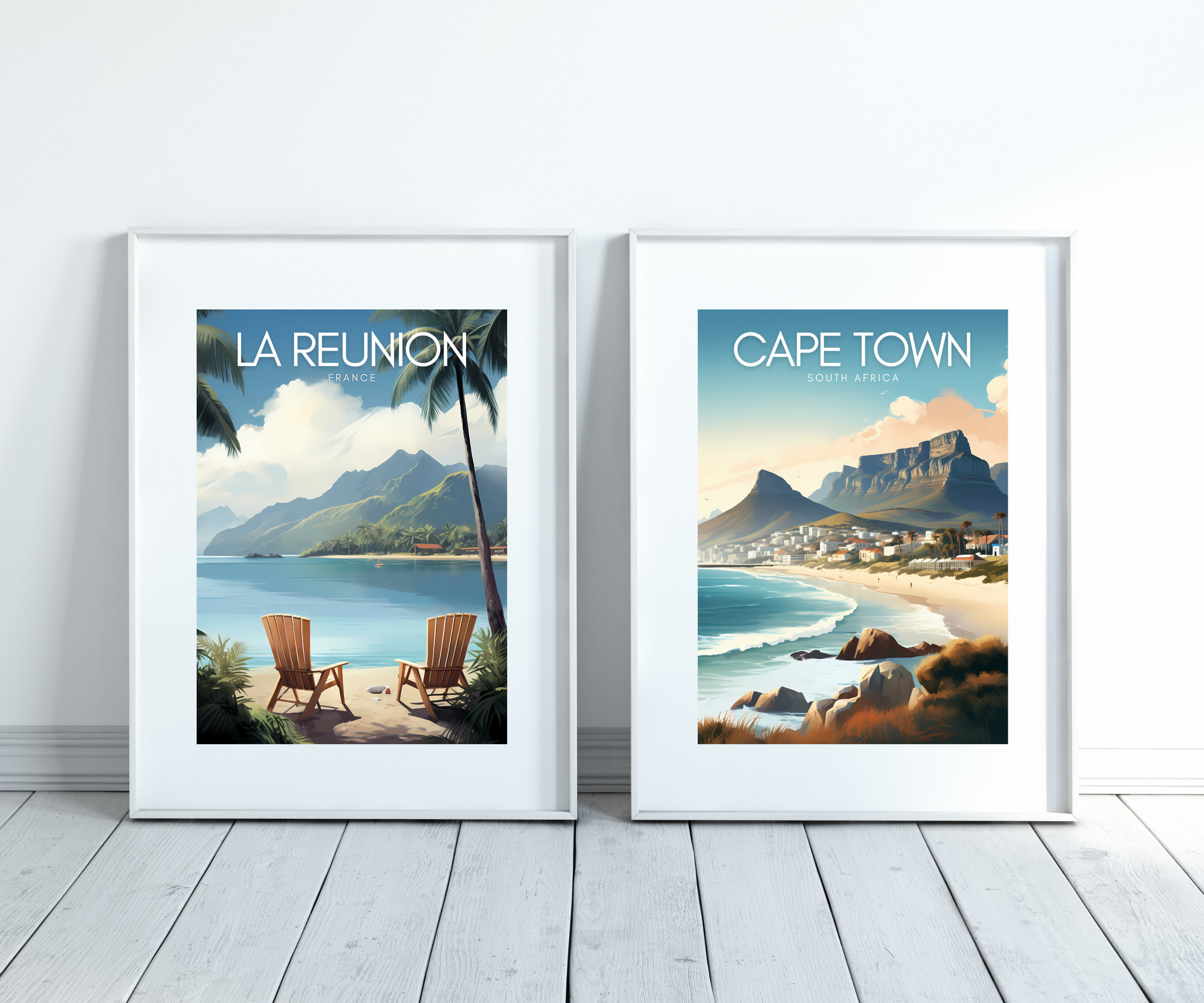 REUNION Island Print Travel Poster Ile De La Réunion - Etsy
