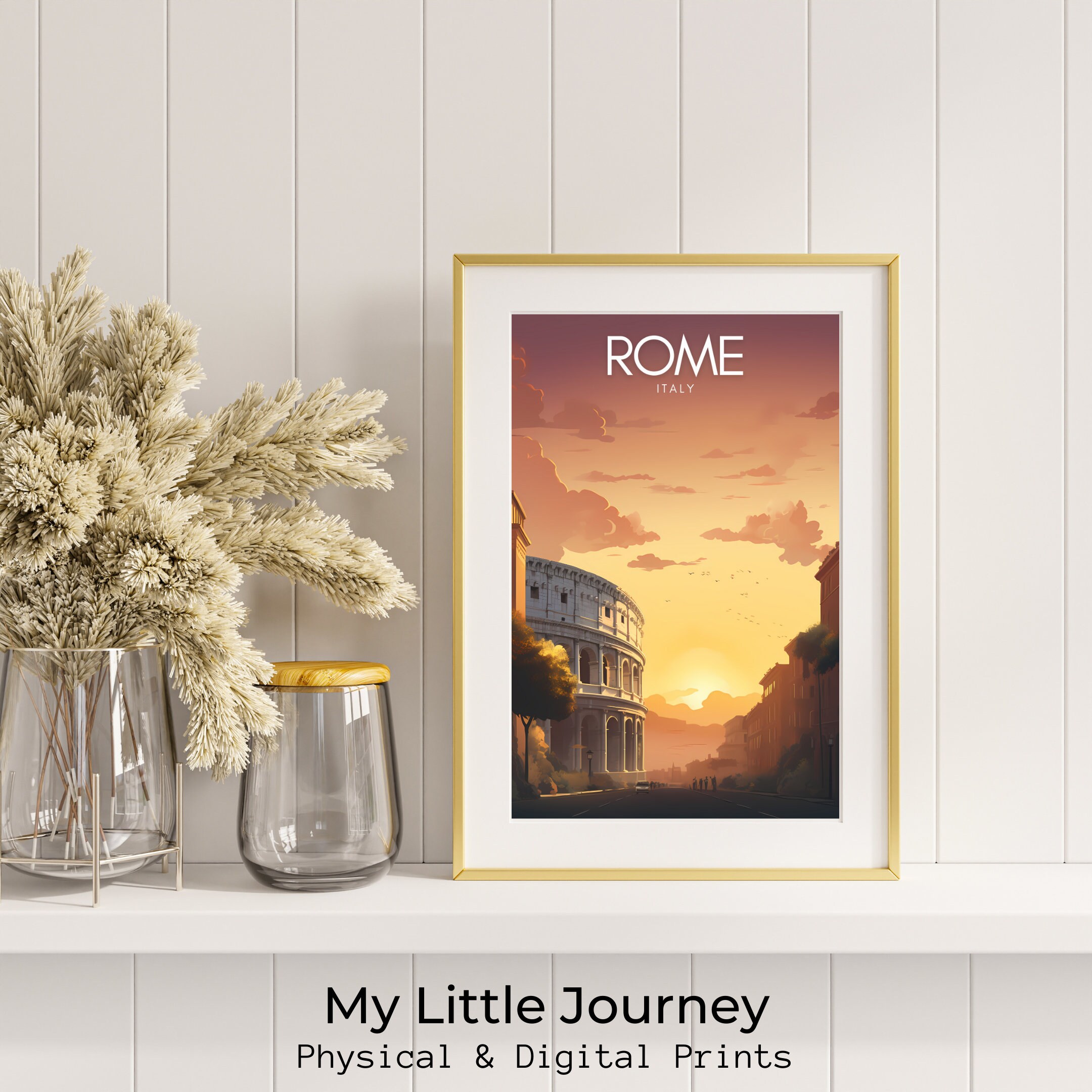 ROM Poster, Italien Wand Kunst, Rom Poster, italienische Geschenke, Rom ...