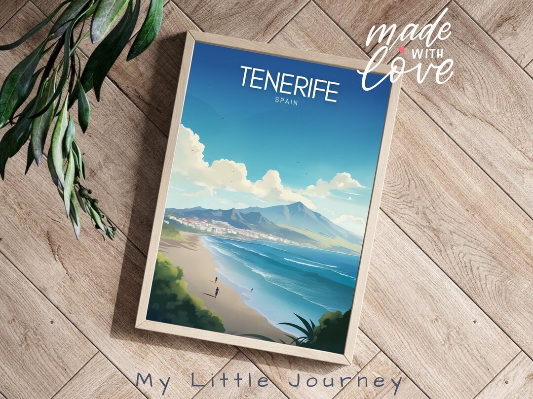 TENERIFE Poster | Spain Wall Art Print | Canary Islands Travel Print ...