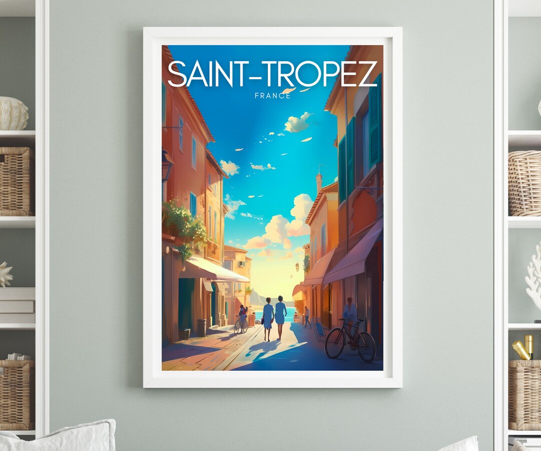SAINT-TROPEZ Poster St Tropez Print France Travel Print - Etsy