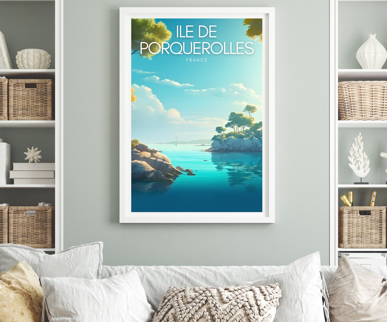 PORQUEROLLES Poster Porquerolles Island Print South of France Print France Travel Poster ...