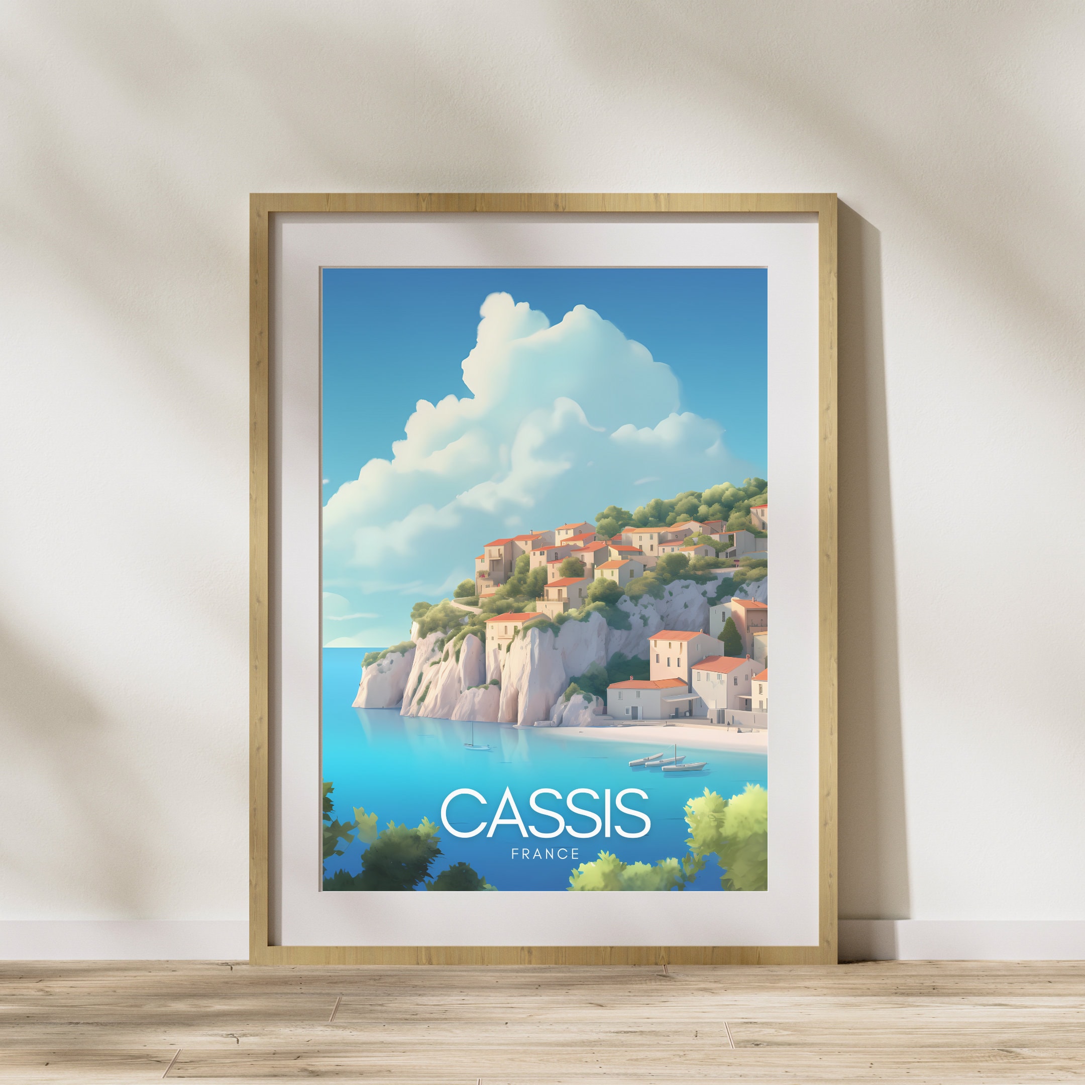 CASSIS Print, Calanques of Cassis Wall Art Travel Poster France City ...