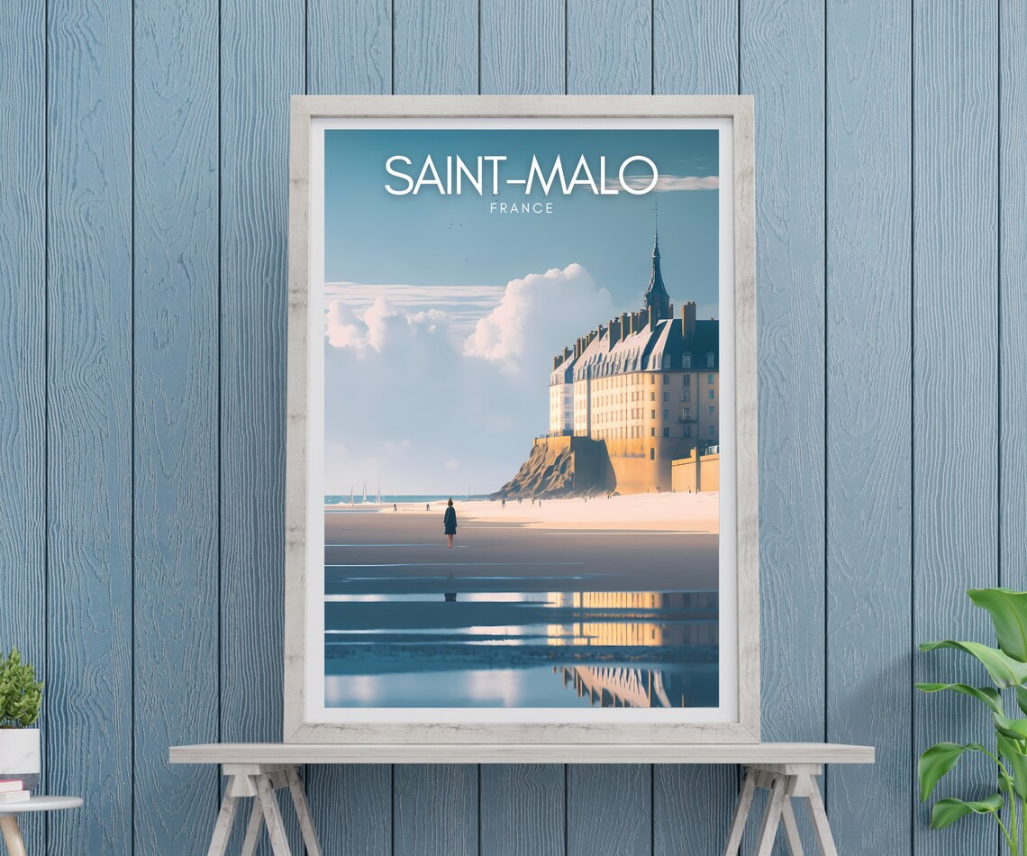 SAINT-MALO Poster | Saint Malo Affiche | France Travel Print | France ...