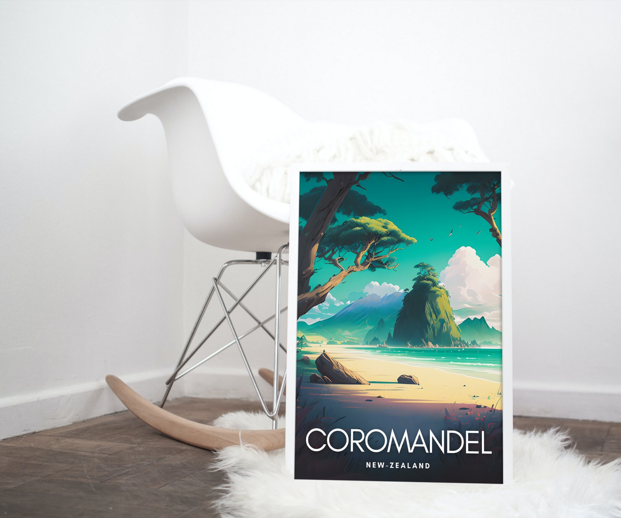 COROMANDEL Poster New Zealand Wall Art Print New Zealand Travel Print ...