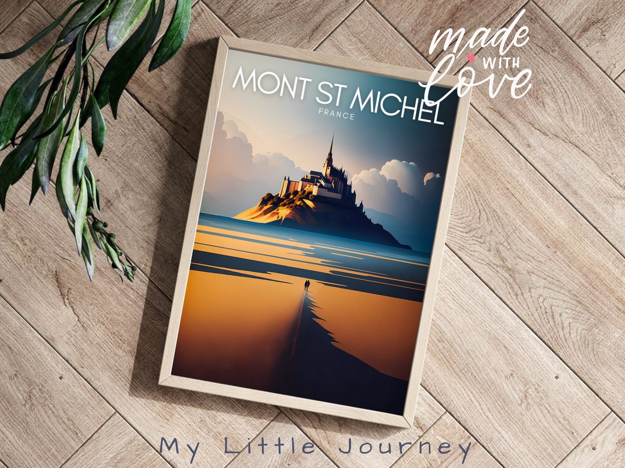 MONT SAINT MICHEL Poster France Wall Art Print Mont Saint-michel Print ...