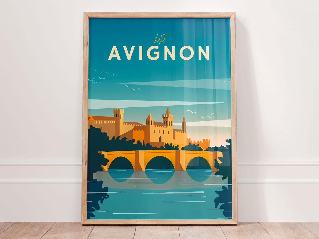 AVIGNON Poster, France Wall Art, City Prints, French Gift, Avignon ...