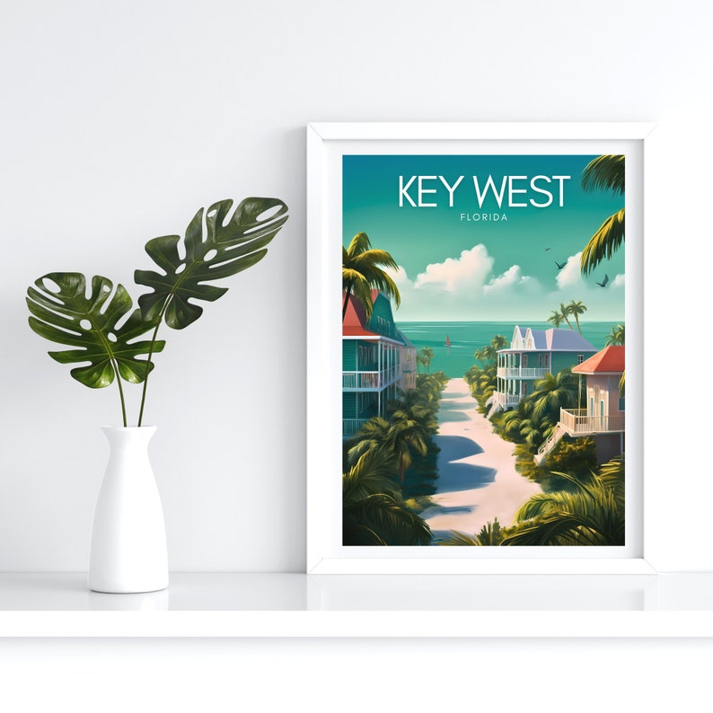 KEY WEST Print, Florida Keys Islands Wall Art, Key West Poster, USA ...