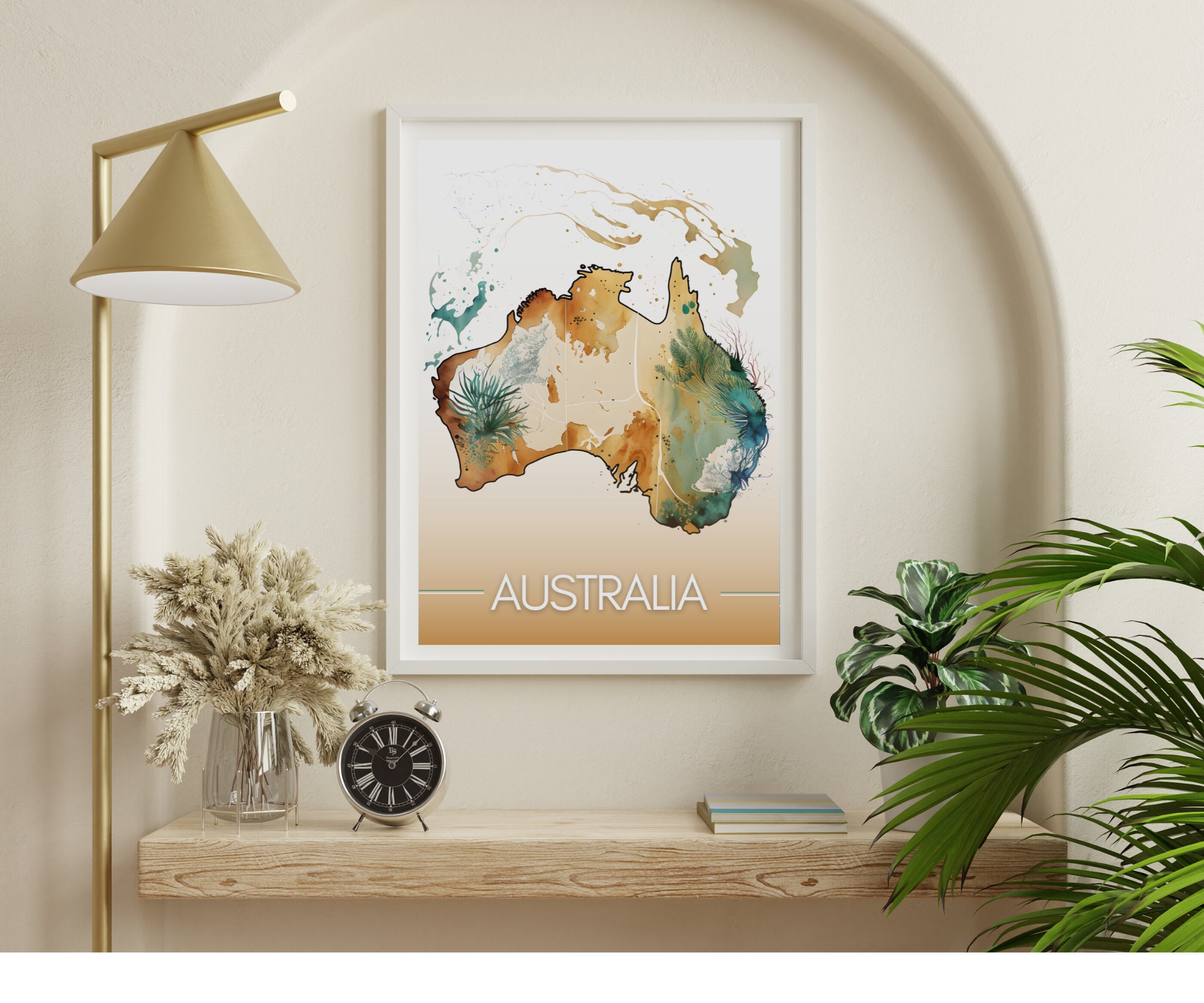 AUSTRALIA Art Map - Australia Map Poster - Australia Wall Map ...
