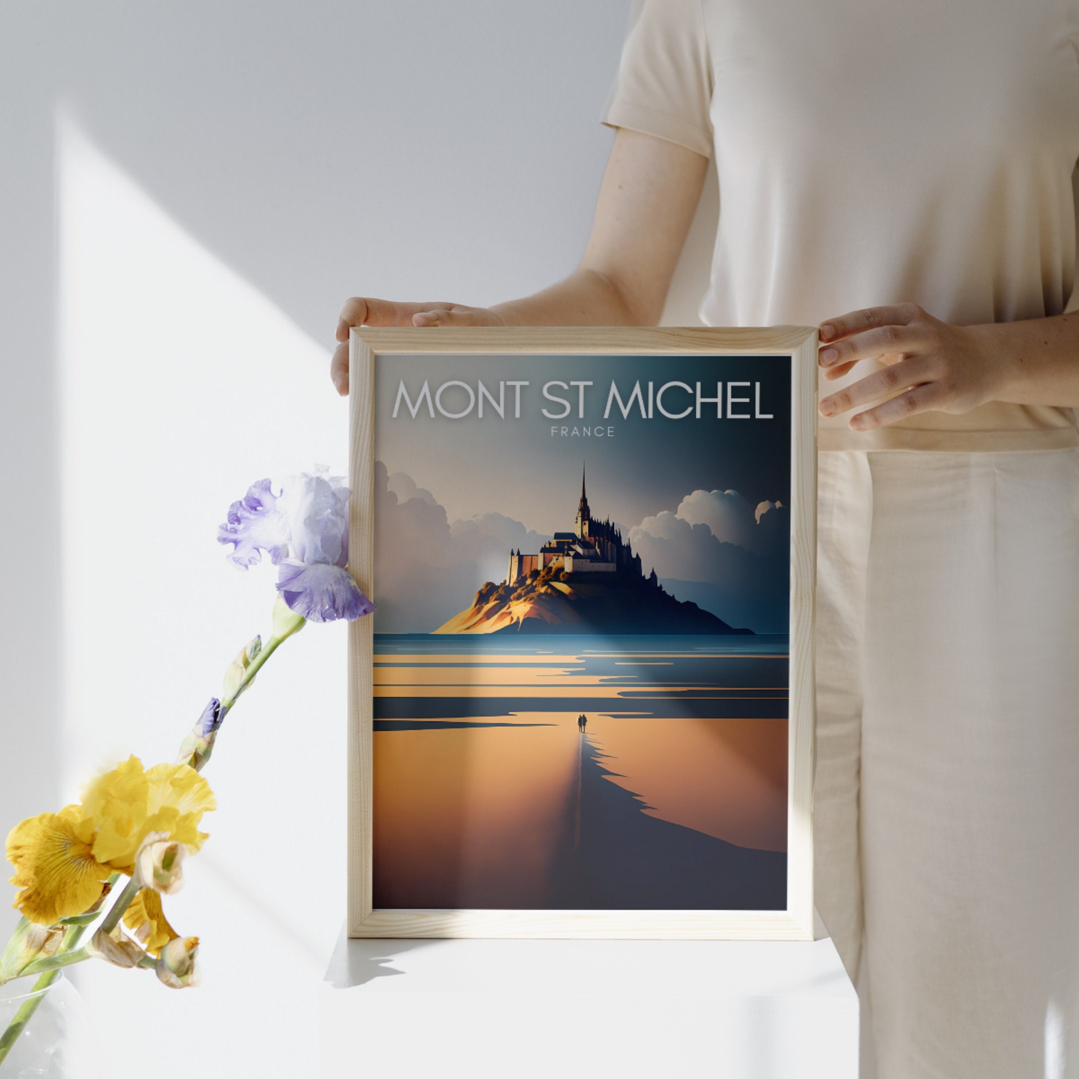 MONT SAINT MICHEL Poster France Wall Art Print Mont Saint-michel Print ...