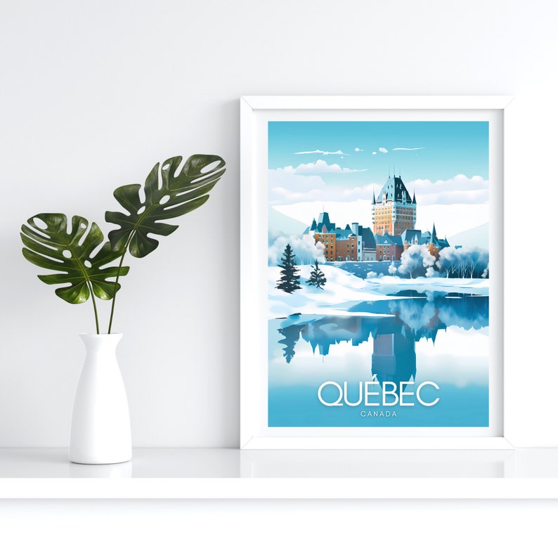 QUEBEC Print | Canada Travel Poster Montréal Souvenir | Illustration ...