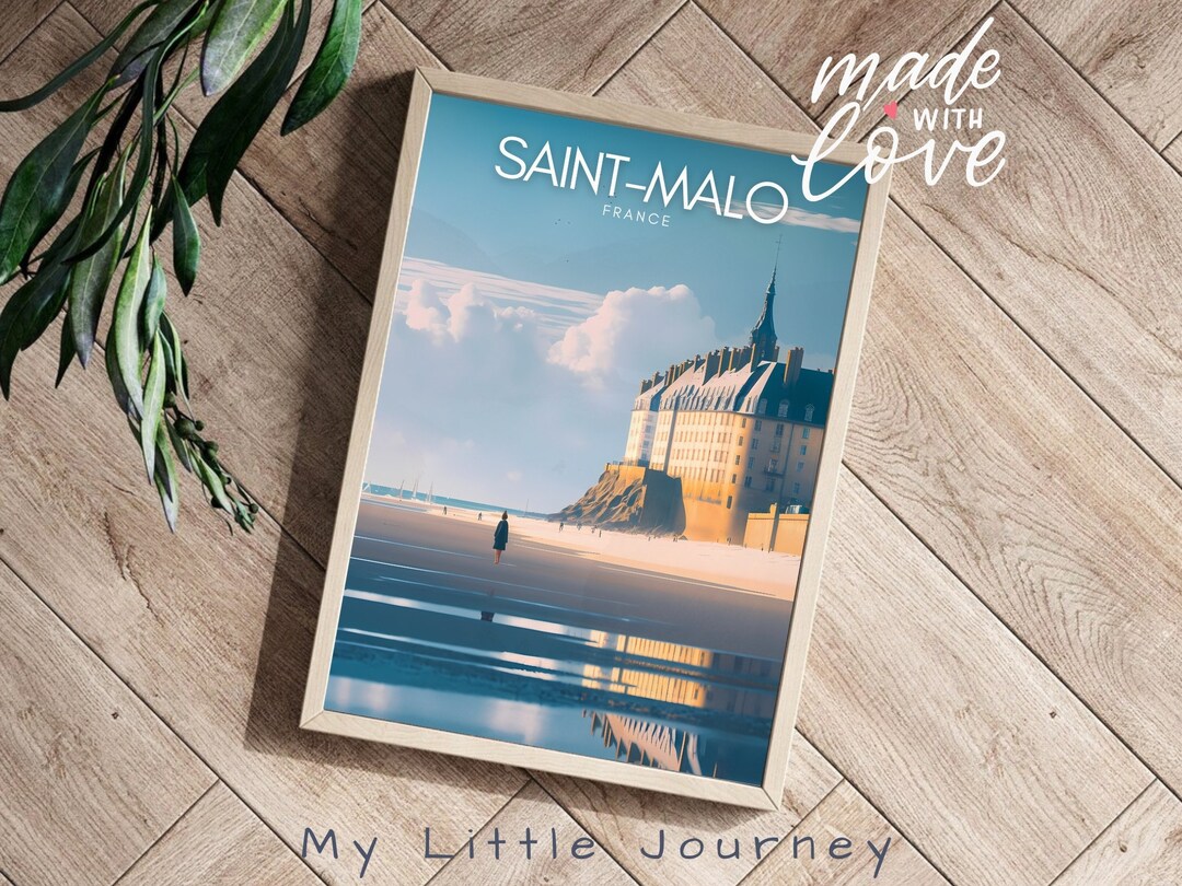SAINT-MALO Poster | Saint Malo Affiche | France Travel Print | France ...