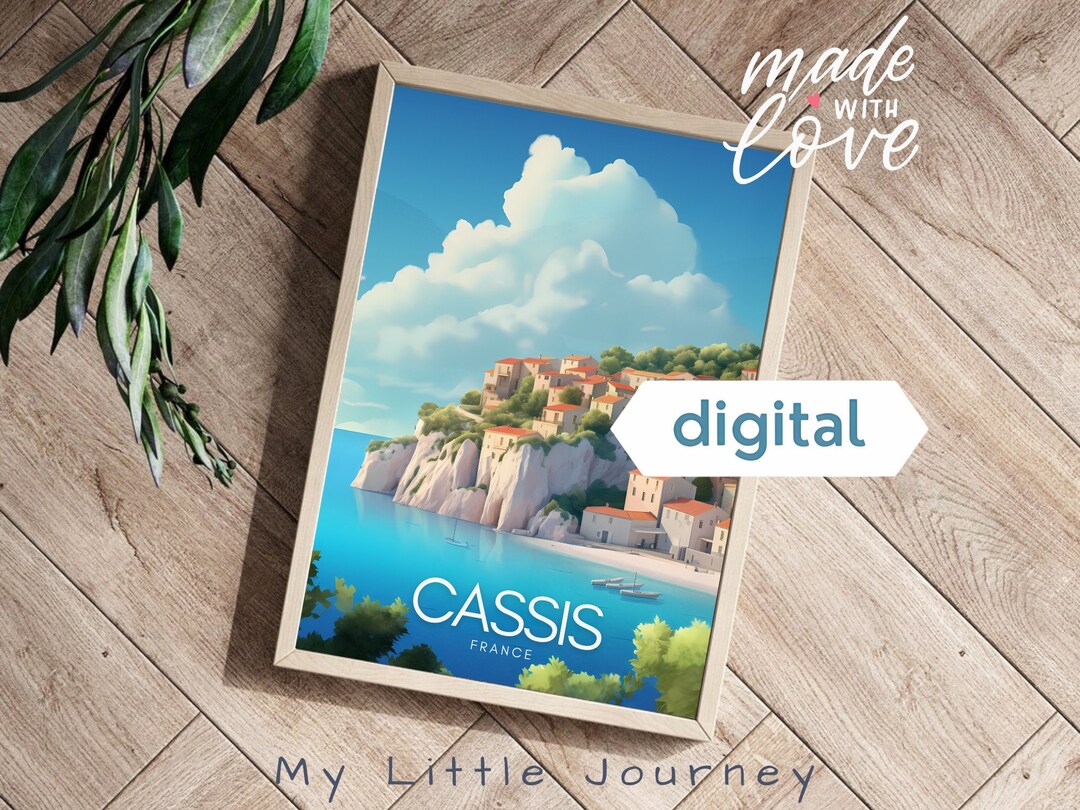 CASSIS Poster | the Calanques of Cassis Wall Art | France Travel Poster ...