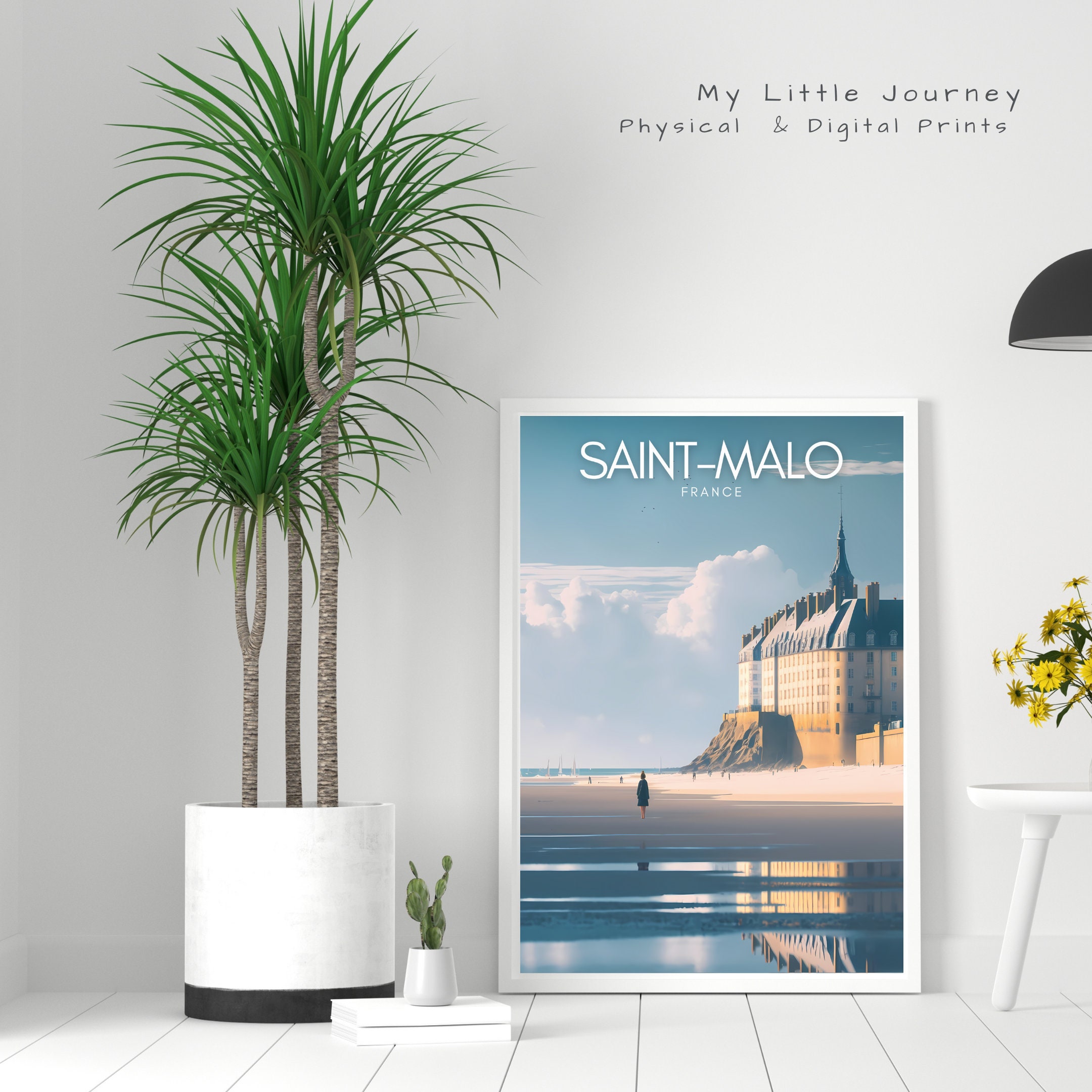 SAINT-MALO Poster | Saint Malo Wall Art | France Travel Print Brittany ...