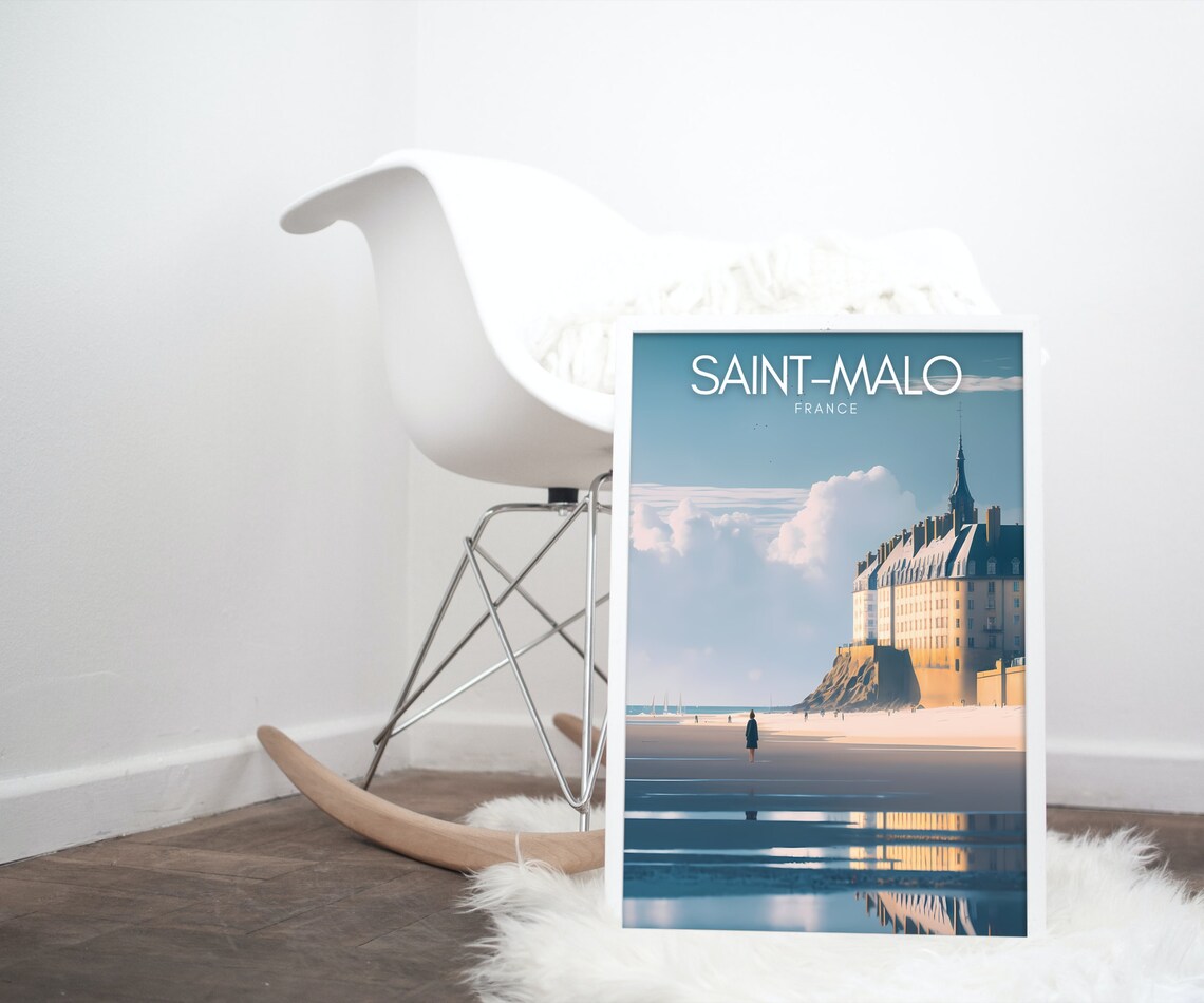 SAINT-MALO Poster | Saint Malo Affiche | France Travel Print | France ...