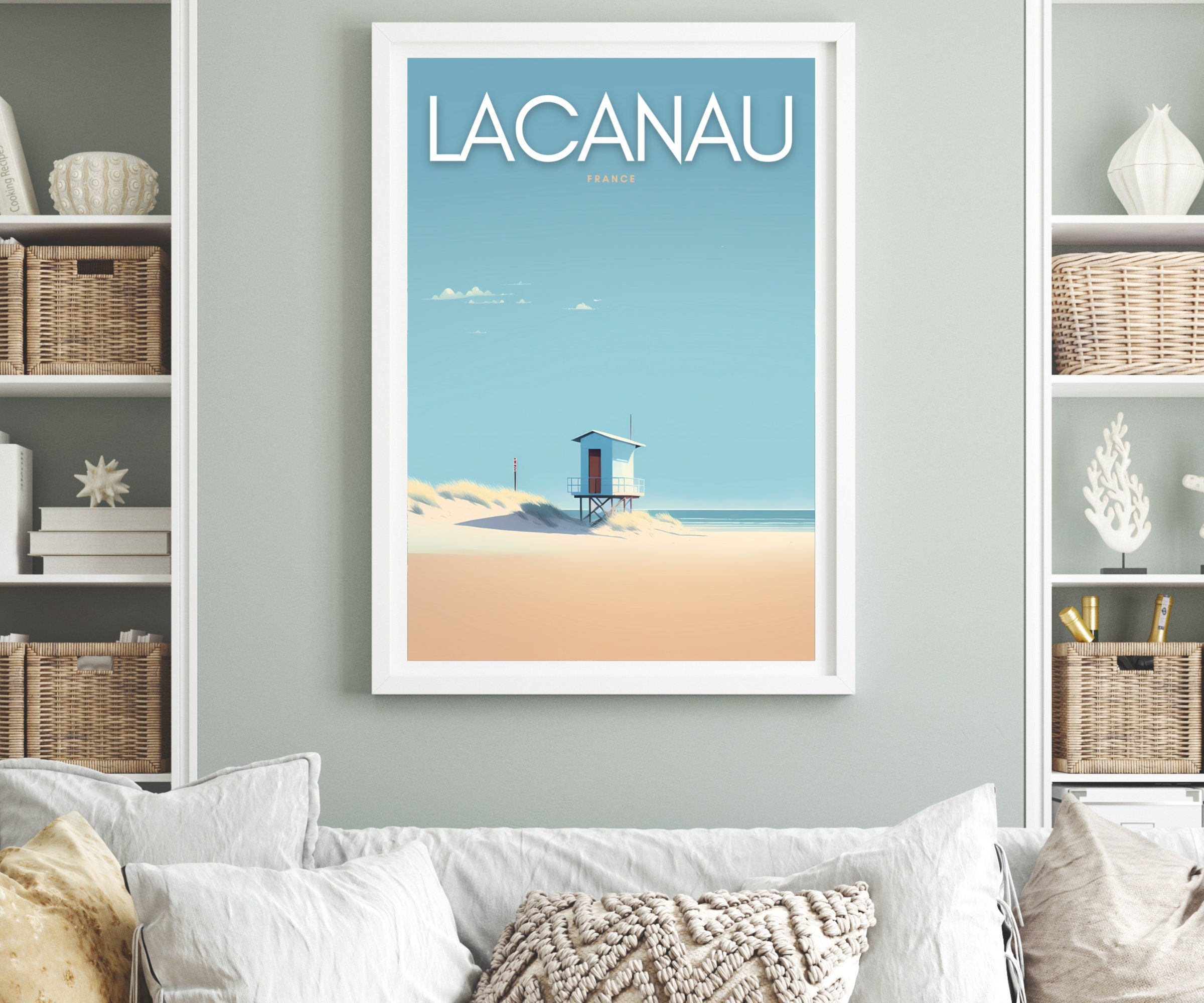 LACANAU Poster Lacanau Wall Art Print France Travel Print France Travel ...