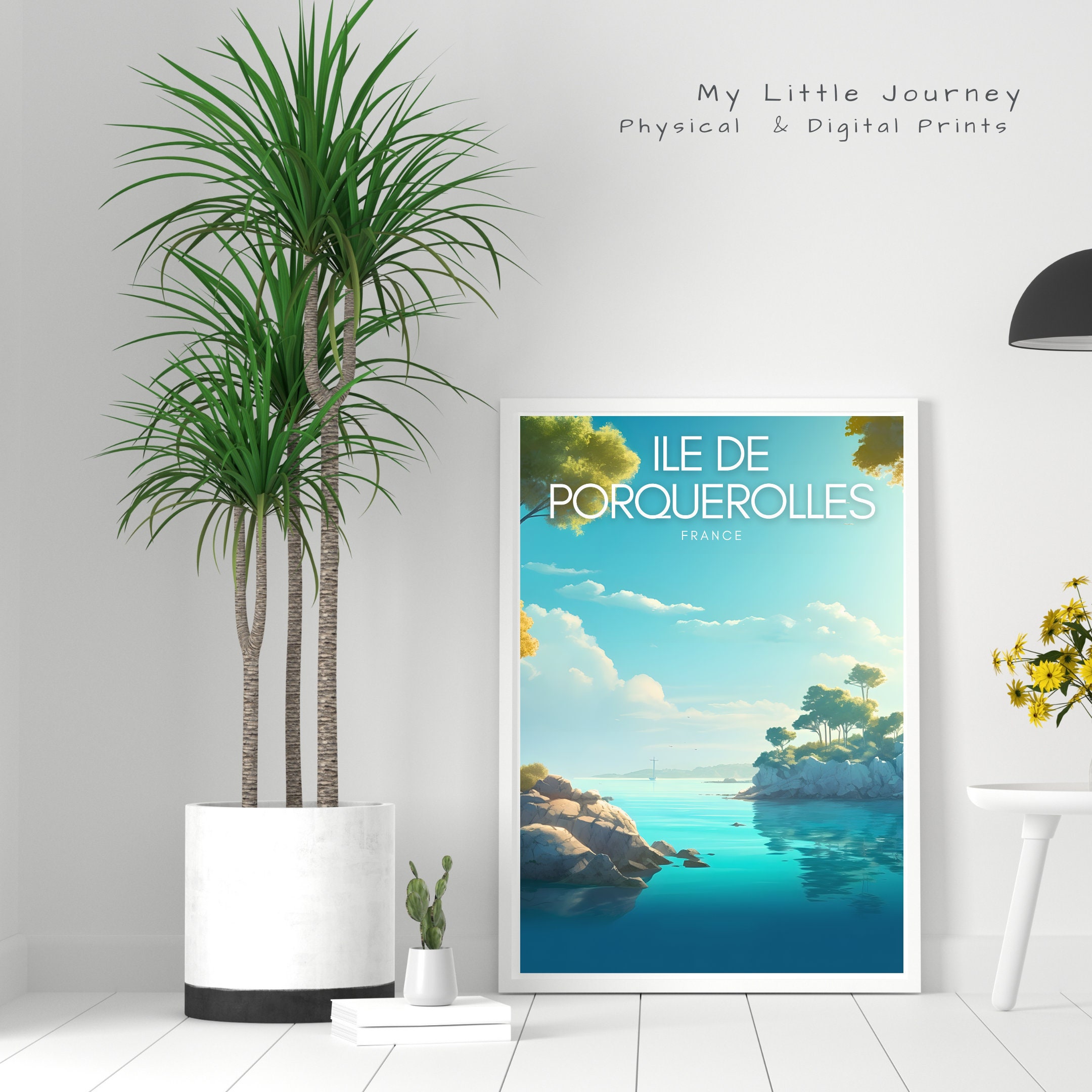 PORQUEROLLES Poster Porquerolles Island Print South of France Print France Travel Poster ...